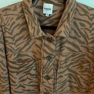 kenzie | Jackets & Coats | Nwot Kenzie Jeans Oversized Animal Print ...
